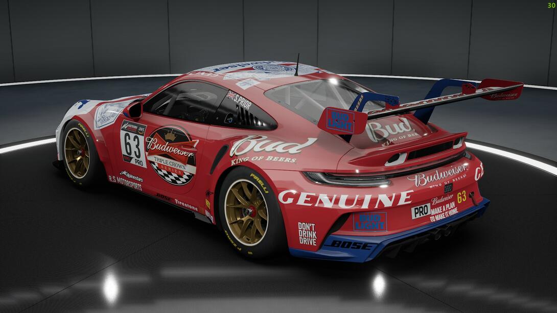 Budweiser Team 992 Cup Awesome Simracing